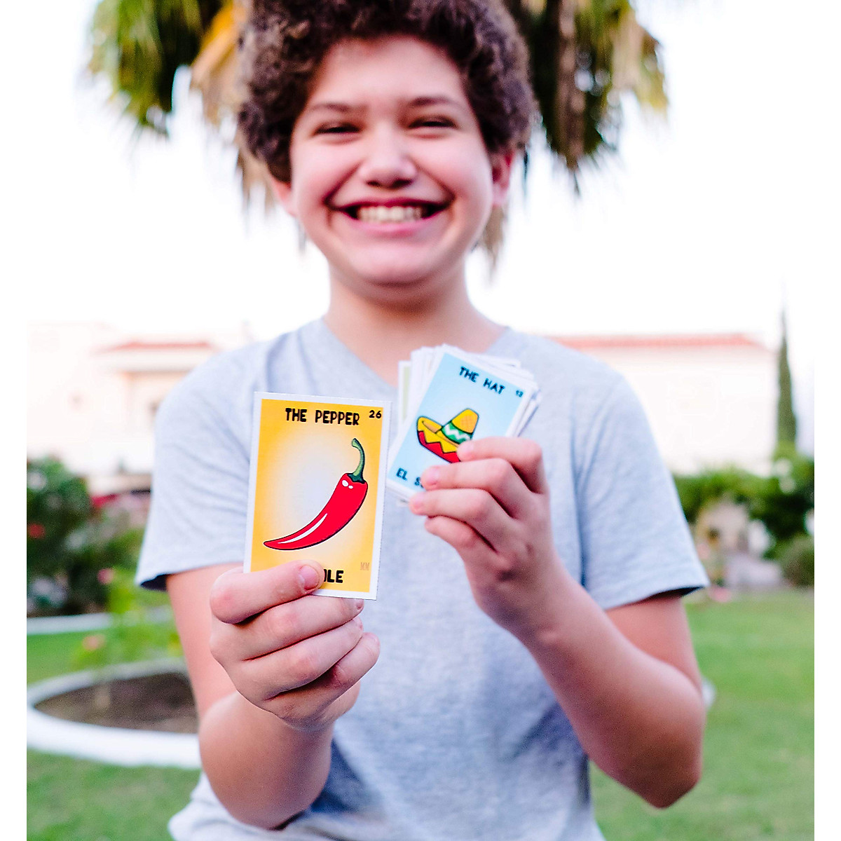Mexican Bingo Game Kit - Bilingual Game for 10 Players - Includes 1 Deck of Cards and Boards - with 140 Bingo Chips - for The Entire Family - Great for Learning Spanish