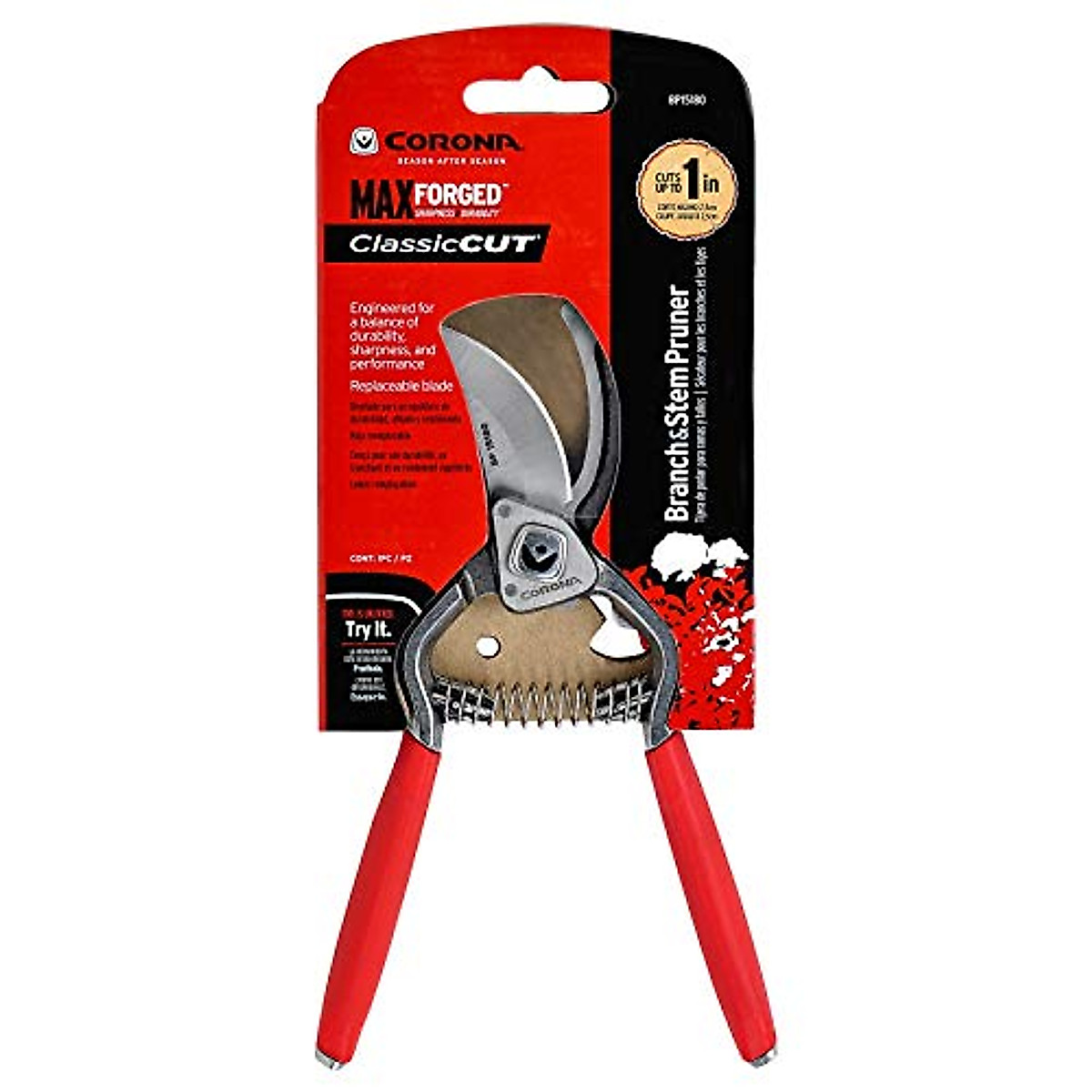 Corona Tools | ClassicCUT ClassicCUT® Branch & Stem Pruning Shears for Gardening | Cuts Branches and Stems up to 1-inch in Diameter | BP 15180