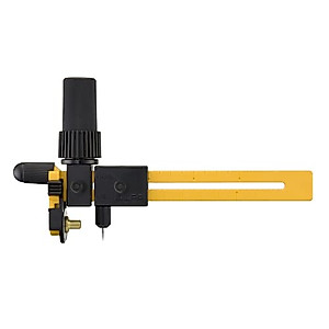 OLFA 18mm Rotary Circle Cutter (CMP-3) - Adjustable Rotary Blade Cutter w/ Ratchet Handle Cuts Perfect Circles for Crafts, Sewing, Quilting, Replacement Blade: OLFA RB18-2