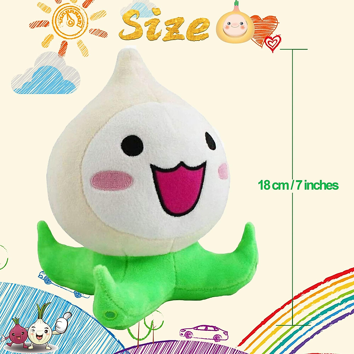 IUTOYYE Onion Plush Doll Stuffed Plush Toy Cute Soft Toy Home Sofa Pillow Decor Collectible Vocal Plush Toy