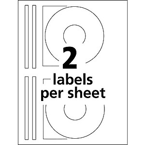 Avery CD Labels, Print to the Edge, Permanent Adhesive, Matte, 40 Disc Labels and 80 Spine Labels (8960)
