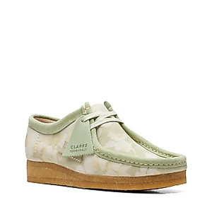 WOMEN’S CLARK ORIGINAL WALLABEE, GREEN FLORAL, 6