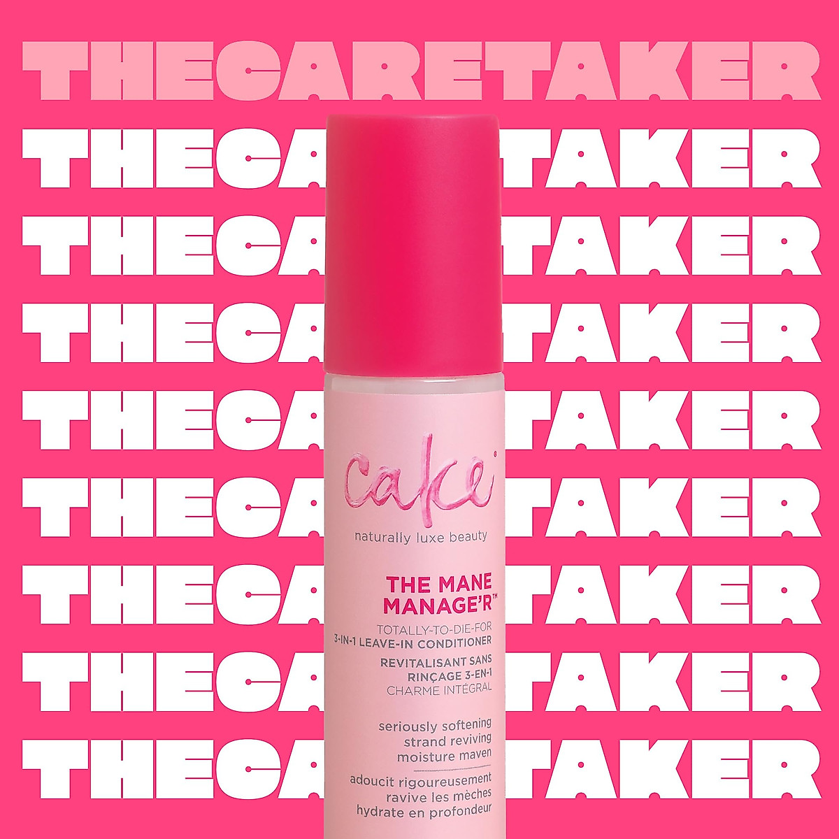 Cake Beauty Leave in Conditioner, The Mane Manager – Moisturizing & Softening – With Coconut Oil, Biotin, Soy & Rice Proteins – For Dry/Normal Hair Types – 4 Fl Oz / 120 mL