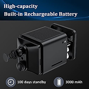 Mini Spy Hidden Camera 4K WiFi Nanny Cam Wireless PIR Small Indoor Security Cameras with Live Feed Motion Detection Alerts Auto Night Vision 100 Days Standby Tiny Secret Surveillance Camera for Home