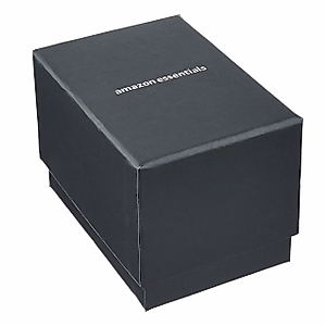 Amazon Essentials Men's Easy to Read Strap Watch, Gold-Tone and Brown Strap