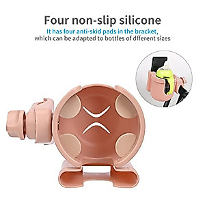 Suranew Adjustable Stroller Cup Holder with Phone Holder for Baby Stroller for Family Members,Pink
