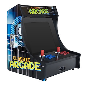 Creative Arcades Mini Upright Tabletop Arcade Machine, 2 Player, 6296 Classic Games, 2 Sanwa Joysticks, LED Light Strips, 19" Screen, 3-Year Warranty (6296 Games, Upright W/ Tall Stand)