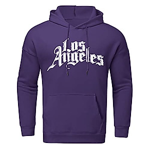 Mens Letter Graphic Hoodies Drawstring Pocket Pullover Sweatshirt Mens Hoodies Pullover Black