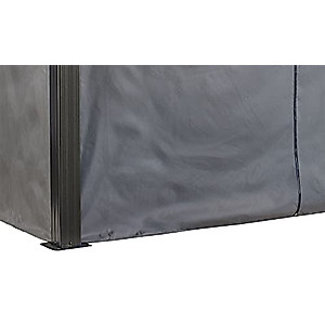 Sojag Accessories Set of 4 12' x 14' Curtains for Monaco/Messina/Mykonos Outdoor Gazebo Models, Grey