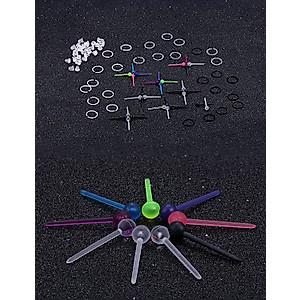 Ftovosyo Invisible Plastic Earring Posts Clear Ear Hole Retainer Hoop Earring Studs Clear Ear Spacers Piercing Jewelry for Men Women Kids Sports Work, Silicone Rubber Backs Earnuts