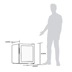 NewAir Compact Wine Cooler Refrigerator | 16 Bottle Capacity | Freestanding/Built-in Countertop Wine Cellar in Stainless Steel with UV Protected Glass Door NWC016SS00