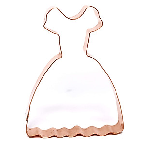 Pretty Dress Cookie Cutter 3.25 X 4 inches - Handcrafted Copper Cookie Cutter by The Fussy Pup