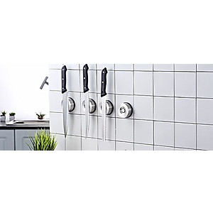 Powerful Suction Cup Magnetic Knife Holder Wall Mounted Stainless Steel Magnet