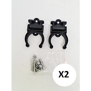 Pactrade Marine 2 Sets Boat Canoe Kayak 2 Pairs of Black Folding Paddle Clip Kit