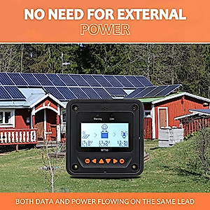 EPEVER MT-50 Remote Meter MT-50 Solar Controller LCD Display Remote Meter Fit for TracerAN, BN, TRIRON Series Solar Panel Battery Regulator