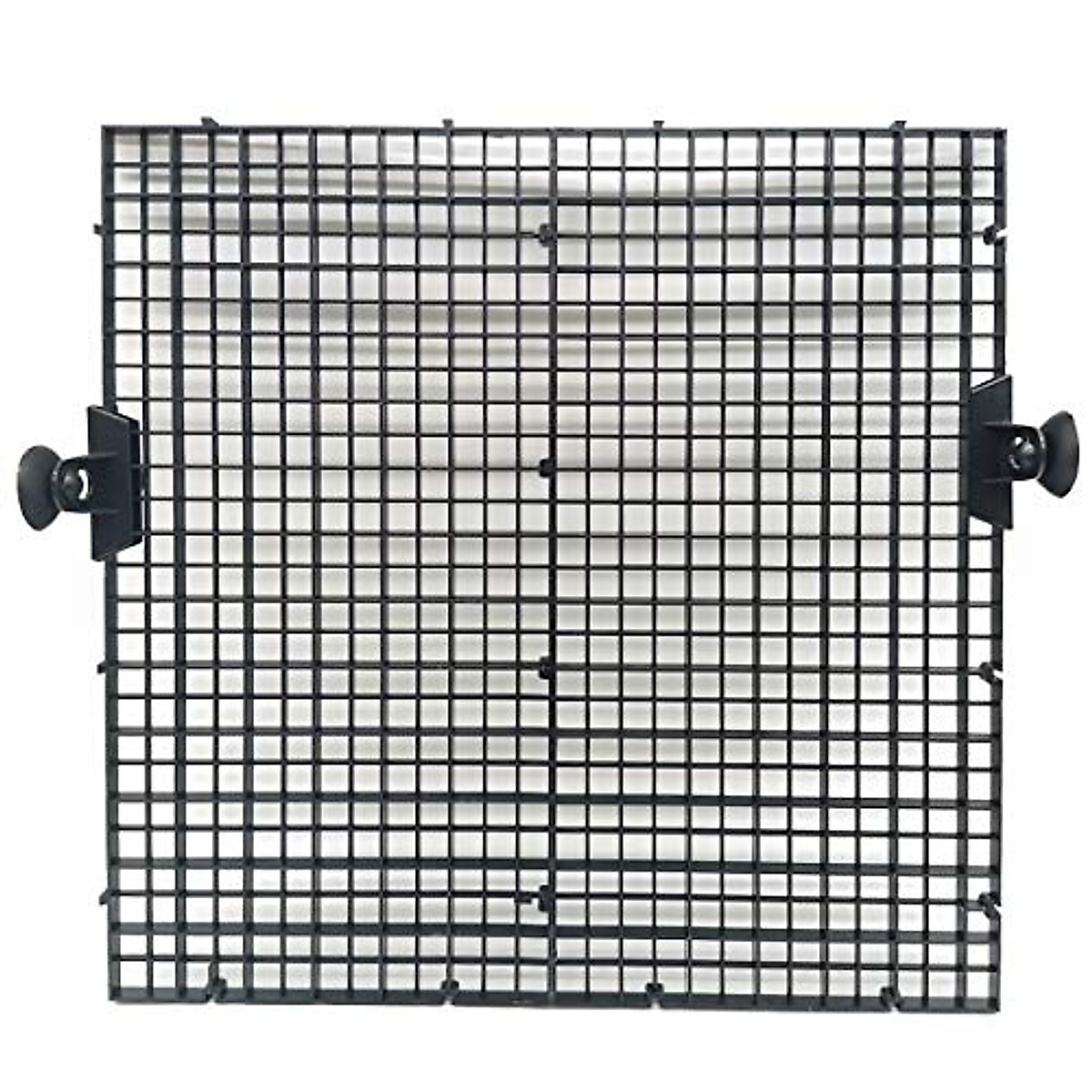 TIHOOD 4PCS Aquarium Divider Tray Plastic Grid Aquarium Egg Crate Light Diffuser, Fish Tank Divider Filter Bottom Isolation with 8PCS Sucker Clip