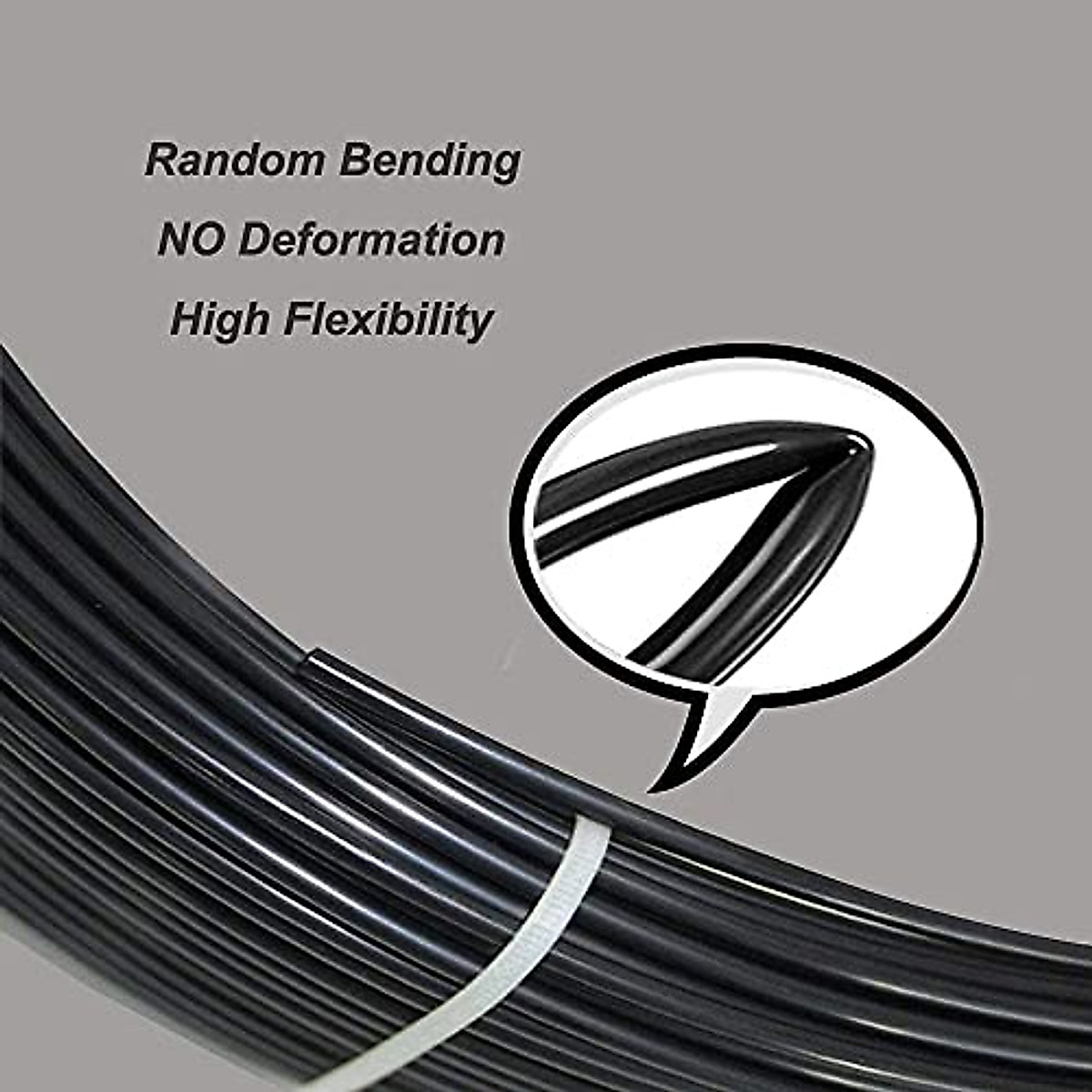 50 FT Pneumatic Air line, 1/4 Od Nylon Tubing,Air Line 1/4 inch OD,1/4 Air Line,15 Meters Air Brake Tubing Nylon Air Hose for Air Brake System Or Fluid Transfer
