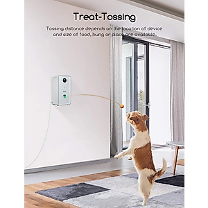 faroro Dog Camera with Treat Dispenser, 2.4G WiFi Pet Camera with Two Way Audio and 1080P Full HD Night Vision for Treat Tossing and Monitoring Your Pet Remotely