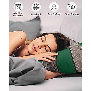 Edwiinsa Turquoise Brown Ombre Pillow Covers King Standard Set of 2 20x36 Bed Pillow, Farmhouse Teal Wooden Striped Plush Soft Comfort for Hair/Skin Cooling Pillowcases with Envelop Closure