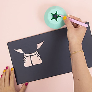 Craftelier - Waste Collector for Vinyl, Paper, Cardboard and Other Scrapbooking Materials | Made of Silicone | Approximate Dimensions 9 x 9 x 7 cm (3.54" x 3.54" x 2.76") - Turquoise Colour