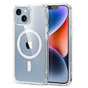 ESR for iPhone 14 Case/iPhone 13 Case, Compatible with MagSafe, Shockproof Military-Grade Protection, Magnetic Phone Case for iPhone 14/13, Classic Hybrid Case (HaloLock), Clear