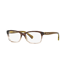 Coach HC6089 Prescription Eyewear Frames, Transparent Olive Gradient/Demo Lens, 51 mm