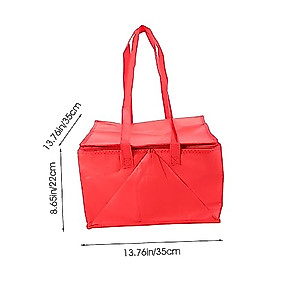 Unomor Zip Ties Outdoor Insulation Bags Zip Ties Outdoor Insulated Bag Insulated Grocery Bags Portable Insulation Bag Non-woven Fabric Storage Bags Pizza Food Delivery Storage Bag