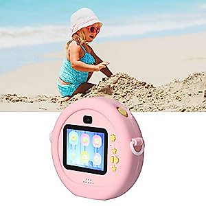 Vbestlife 2.4 inch Digital Camera, Portable Selfie IPS Camera, Mini Children's Toy Camera, one Button Smart Focus Free, with Soft Silicone Materials, 600 mAh Battery, Gifts for Birthday
