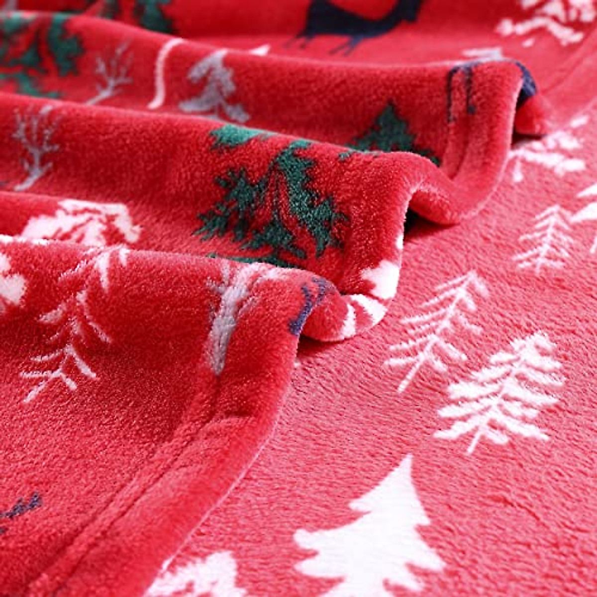 Eddie Bauer - Throw Blanket, Ultra Soft Plush Home Décor, All Season Bedding (Deer Woods Red, 50 x 60)