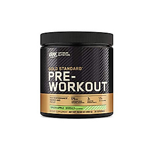 Optimum Nutrition Gold Standard Pre Workout with Creatine, Beta-Alanine, and Caffeine for Energy, Flavor: Green Apple, 30 Servings (Packaging May Vary), Powder