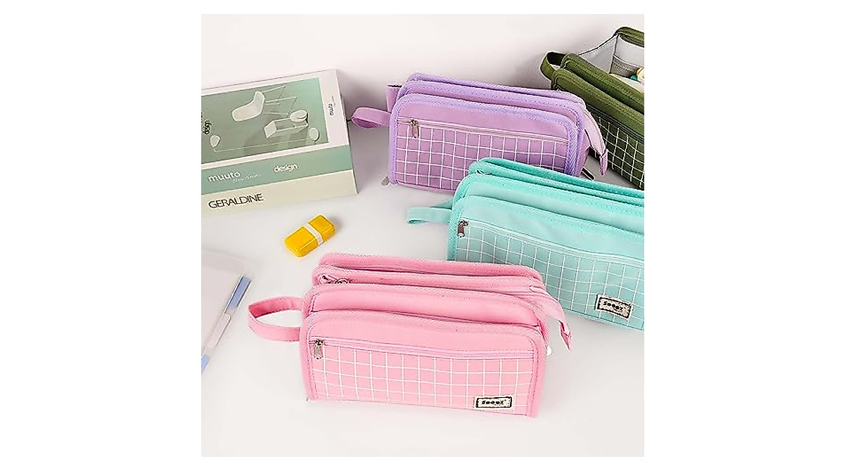 Sooez Large Pencil Case - Stylish Storage for All Ages