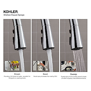 KOHLER Simplice Response Touchless Pull Down Kitchen Faucet in Stainless Steel, K-22036-VS