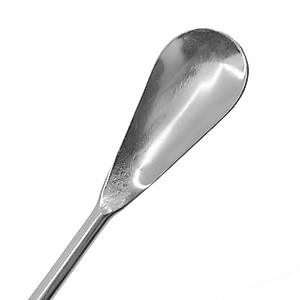 EISCO 10PK Spatula Spoons, 9" - Stainless Steel, Polished - One 0.3" Flat End, One 0.5" Scoop End
