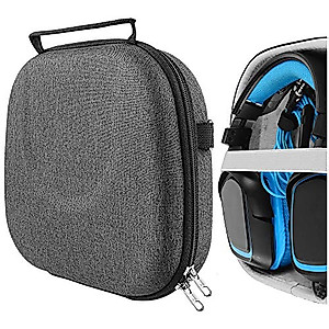 Geekria Shield Headphones Case Compatible with Logitech G430, G432, G230, G933S, G633, G633, G35 Gaming Headsets Case, Replacement Hard Shell Travel Carrying Bag with Cable Storage (Dark Grey)