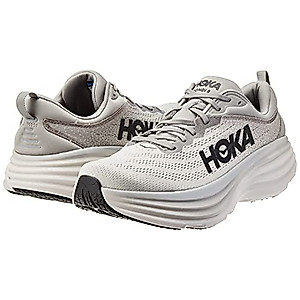 Hoka Men's Bondi 8 Sneaker, Sharkskin/Harbor Mist, 9.5