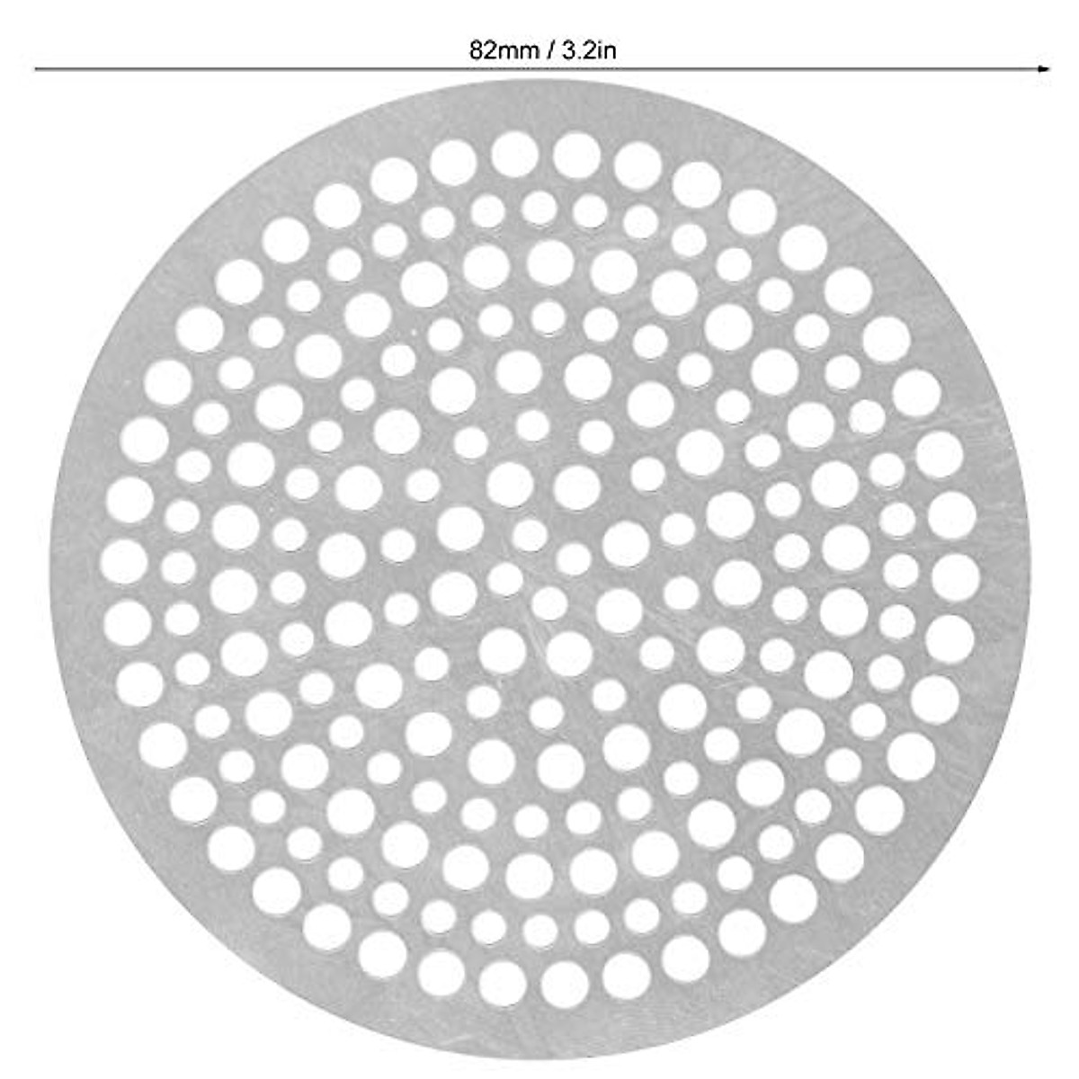 Stainless Steel Shower Drain Hair Catcher, Round Drainage Shower Strainer Mesh Piece Bathtub Catcher Bathroom Floor Drain for Kitchen Bathroom (82mm)