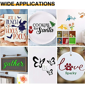 HTVRONT Vinyl for Cricut - 65 Pack Permanent Adhesive Vinyl Sheets Set - 55 Vinyl Sheets 12" x 12" & 10 Transfer Tape Sheets, 35 Color for Party Decoration, Sticker, Craft Cutter, Car Decal