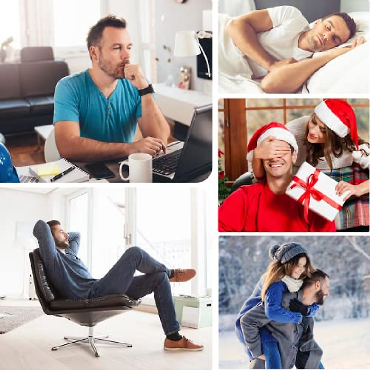 Zando Non Slip Fluffy Socks Warm Fuzzy Socks with Grip Slipper Socks for Men Winter Cozy Socks No Skid Cozy Socks for Men Slipper Socks Hospital Socks Warm Socks 3 A Blue One Size