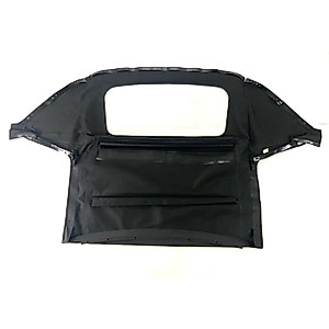 Compatible With Mazda Miata Convertible Top with Plastic Window Black Cabrio 1989-2005