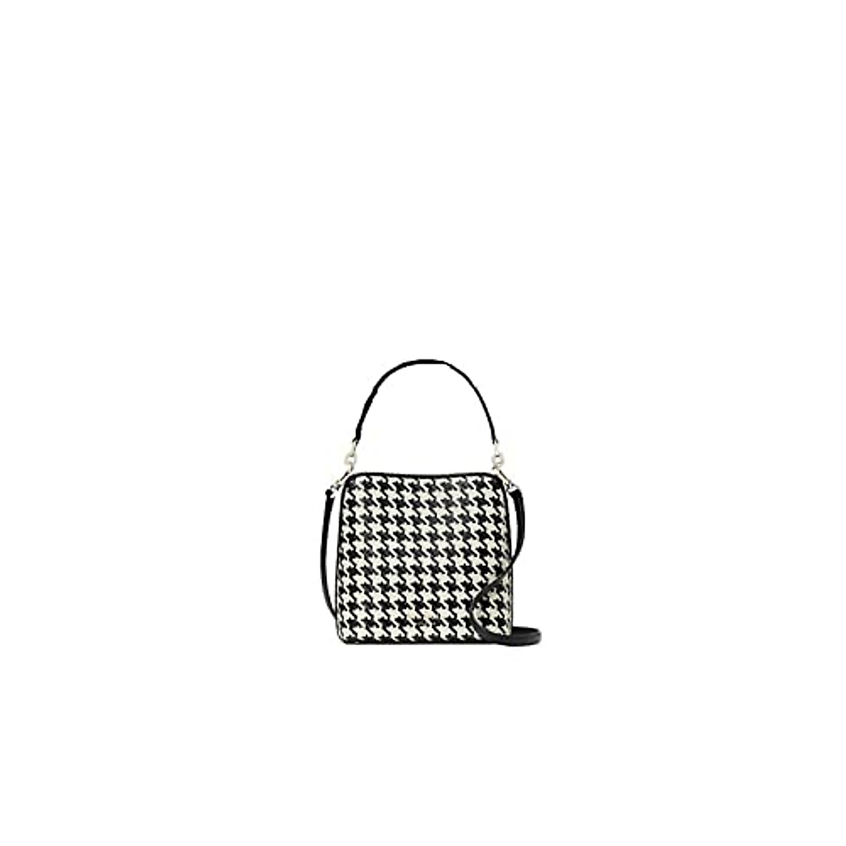 Kate Spade New York Darcy Bucket Bag Tote Small (Houndstooth black multi)