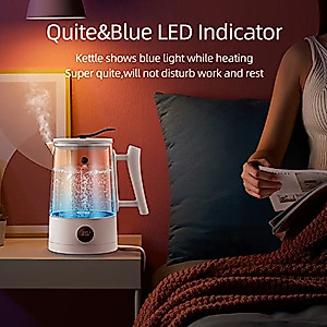 Electric Tea Kettle, Electric Kettle With LED Indicator,Smart Temperature Control Hot Water Kettle With Removable Infuser, BPA-Free Tea Maker Auto Shut-Off & Boil Dry Protection,Keep Warm 12H