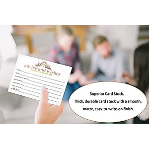 Yuansail Rainbow Floral Advice And Wishes Cards For The New Mr And Mrs, Wedding Advice for Bride Groom Newlyweds Bridal Shower,Aecorations Party Supply，25 Cards(bb001-JYK 008HL)