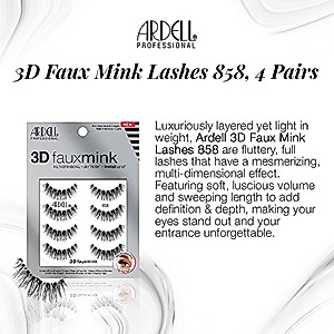 Ardell 3D Faux Mink Lashes 858 4 Pairs