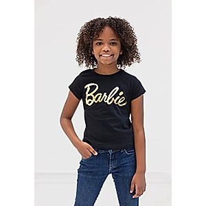 Barbie Toddler Girls Graphic T-Shirt Black/Gold 4T