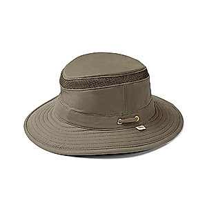 Tilley Womens T5mo Organic Airflo Sun Hat, Olive, 7 5/8 US