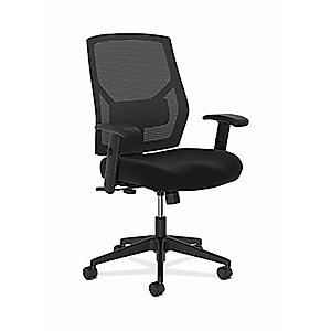 HON Crio High-Back Task Chair - Fabric Mesh Back Computer Chair for Office Desk, in Black (HVL581)