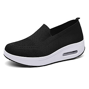 PASUKIT Orthopedic Shoes for Women | 2023 New Orthopedic Sneakers for Women | Women's Casual Walking Arch Support Shoes Black