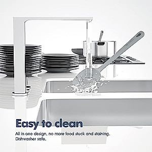 ChefAide 4 Pieces Silicone Spatula Set, Food Grade Rubber Spatula, Upgrade Strong Handle with Ergonomic Grip, Heat Resistant Up to 600°F for Nonstick Cookware, Cooking