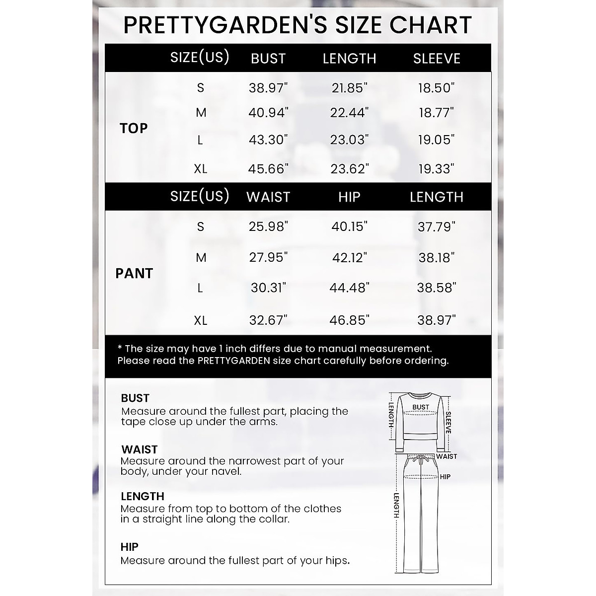 PRETTYGARDEN Women's Winter 2 Piece Sweater Set Casual Pullover Top High Waisted Sweatpants Tracksuit Lounge Outfits (Black,Medium)