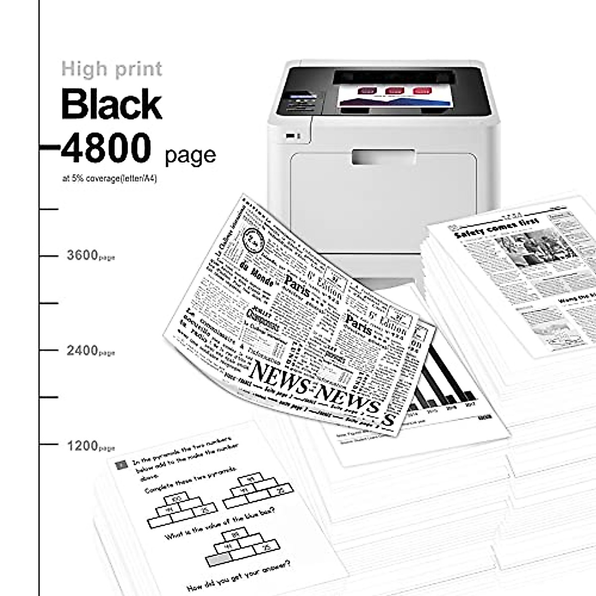 VIT 2 Pack TN433 TN-433 TN433BK TN-433BK Black High Yield Toner Compatible Toner Cartridge Replacement for Brother MFC-L8610CDW L8690CDW L8900CDW L970CDWT L9570CDW DCP-L8410CDW Printer